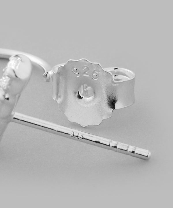 [ANEMONE] Jeweled Line x Pearl Back-Catch Earrings [Silver 925 ...